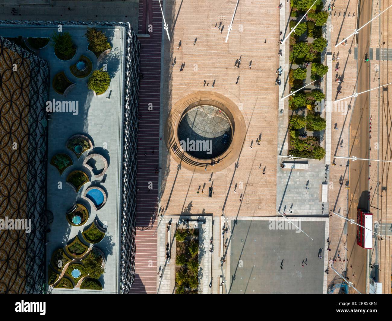 Aerial view of the library of Birmingham, Baskerville House, Centenary ...