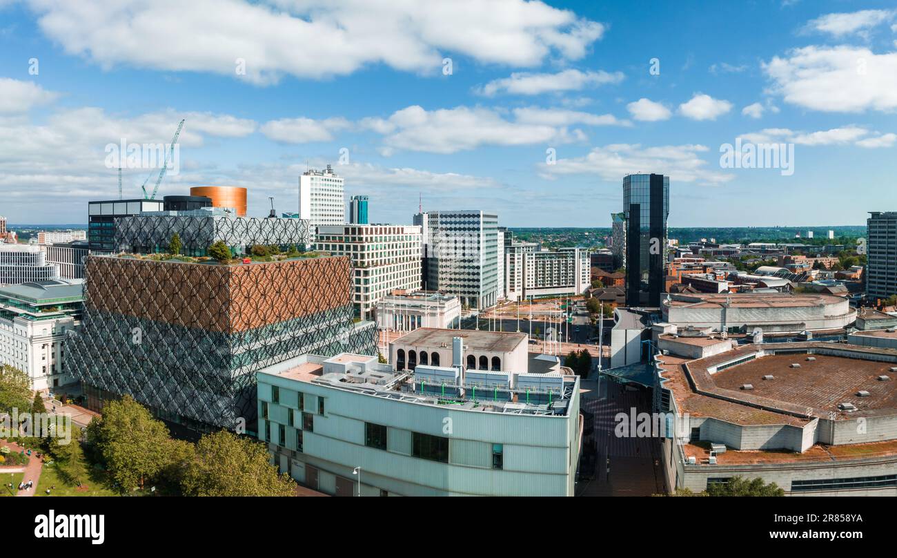 Aerial view of the library of Birmingham, Baskerville House, Centenary ...