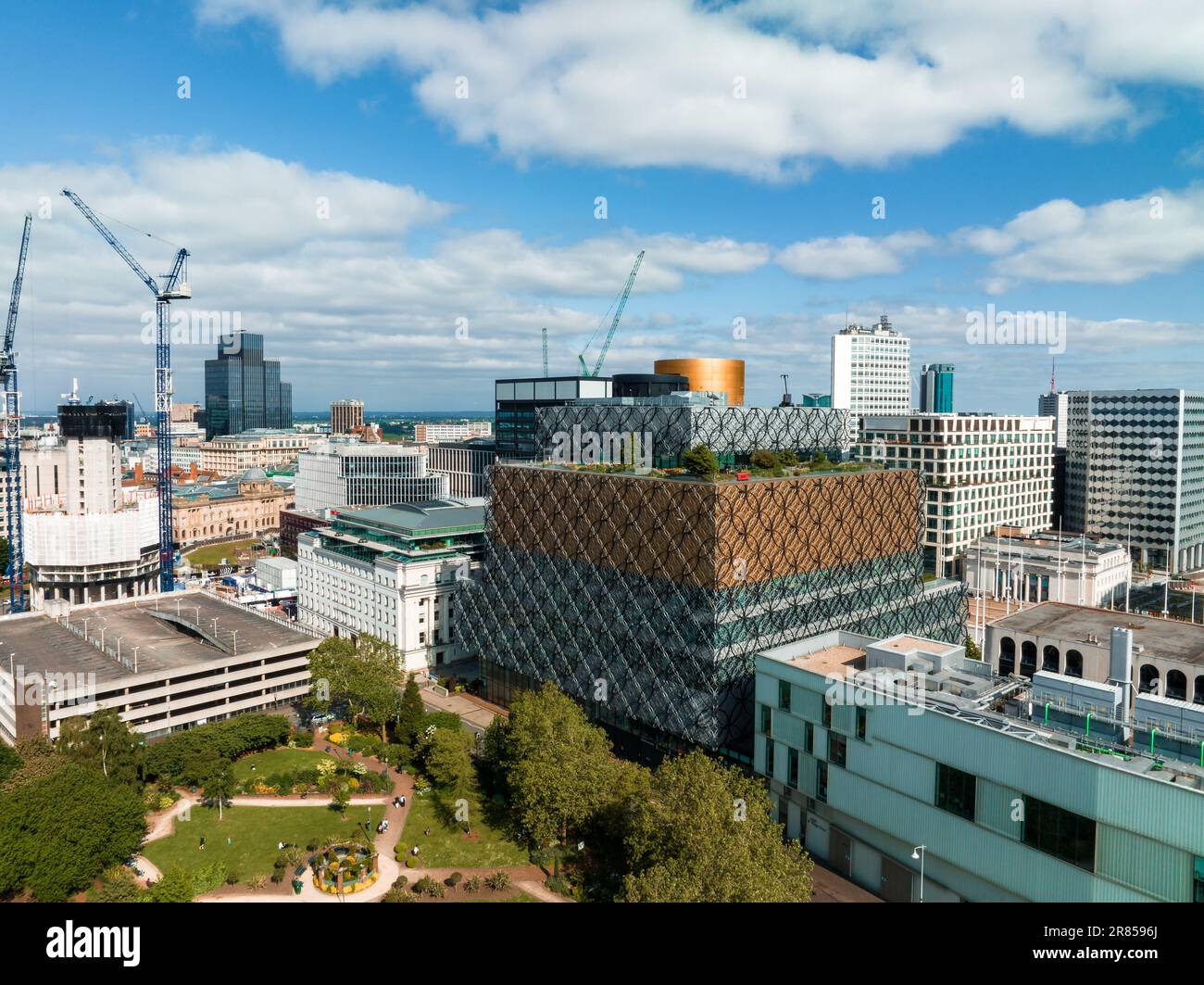 Aerial view of the library of Birmingham, Baskerville House, Centenary ...