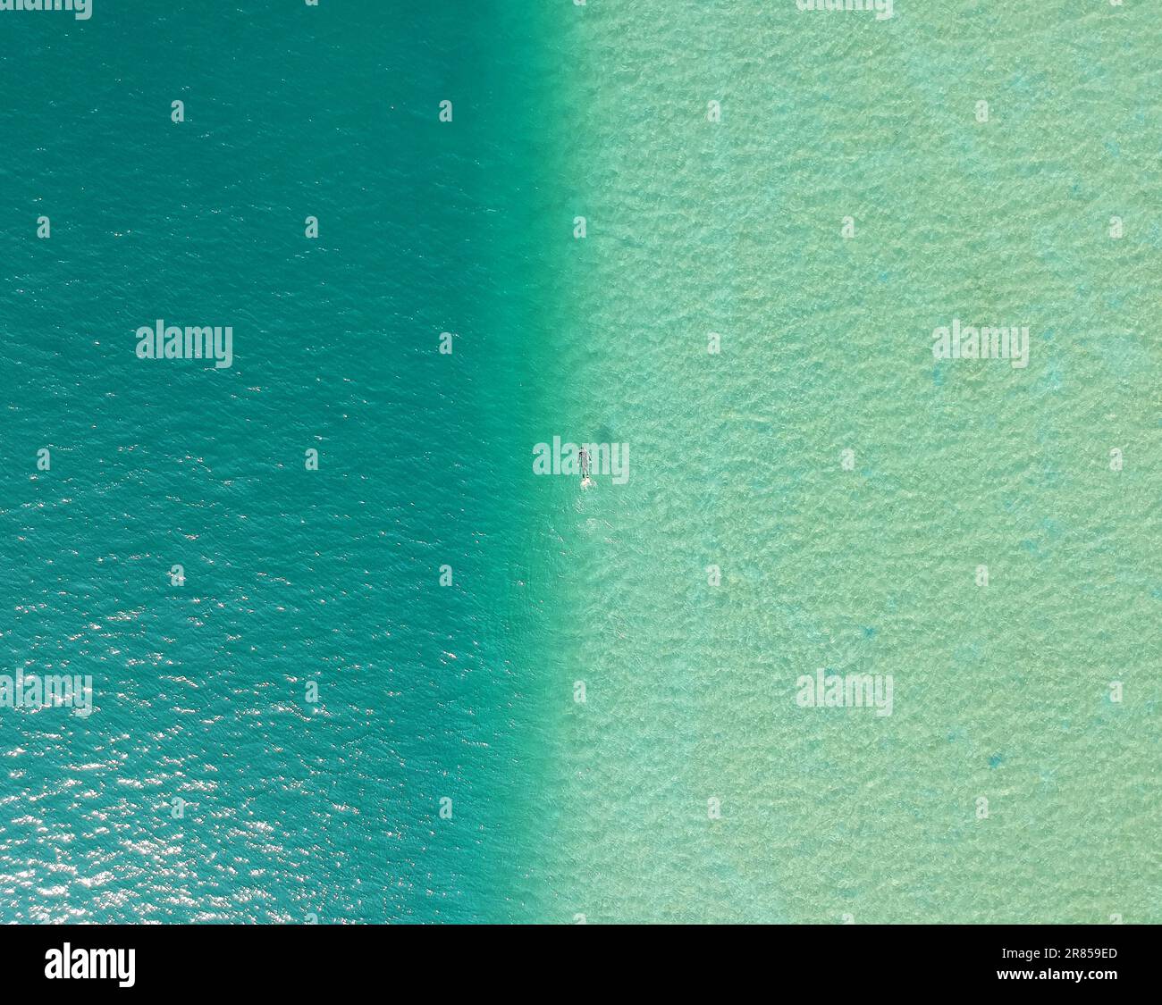 An aerial view of sea water surface in different colors Stock Photo - Alamy