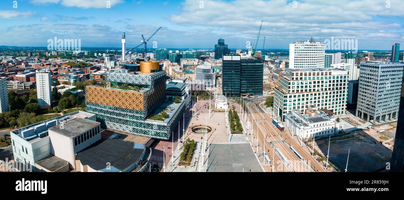 Aerial view birmingham centenary square hi-res stock photography and ...