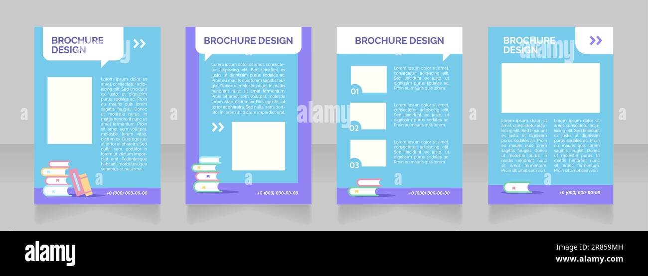 Guidance for higher secondary students blank brochure layout design ...
