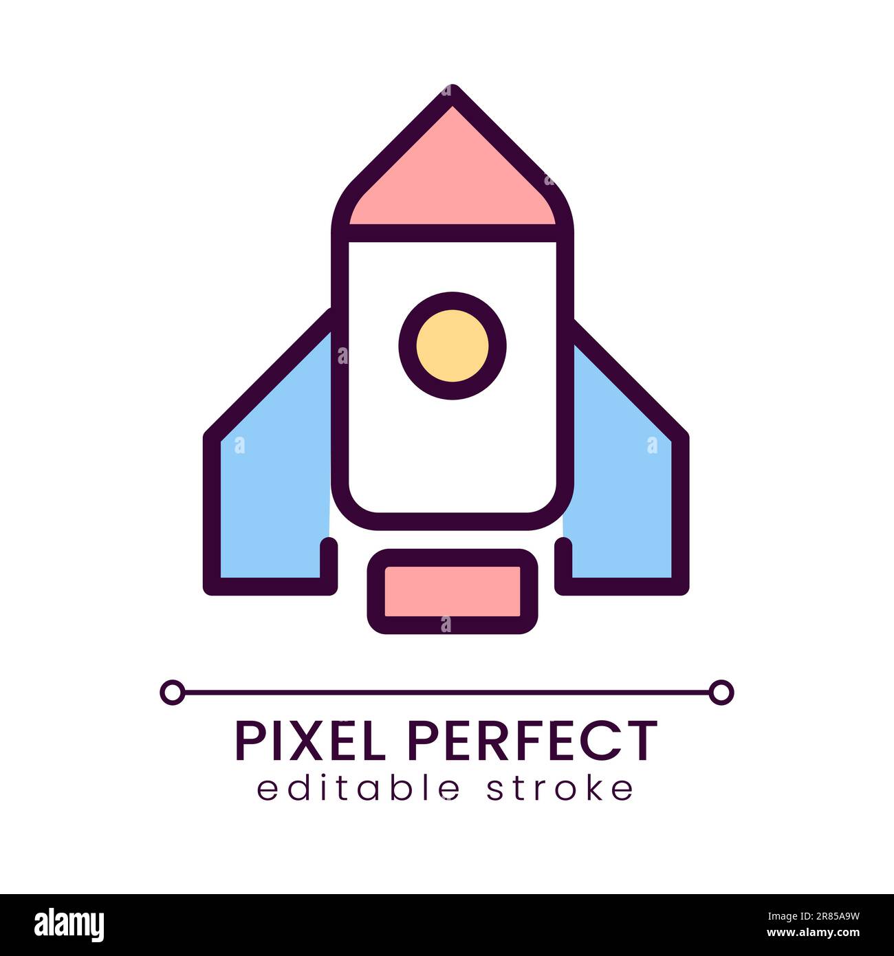 Rocket pixel perfect RGB color icon Stock Vector Image & Art - Alamy