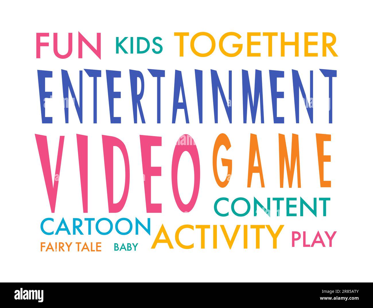 Entertainment colorful word collage Stock Vector Image & Art - Alamy