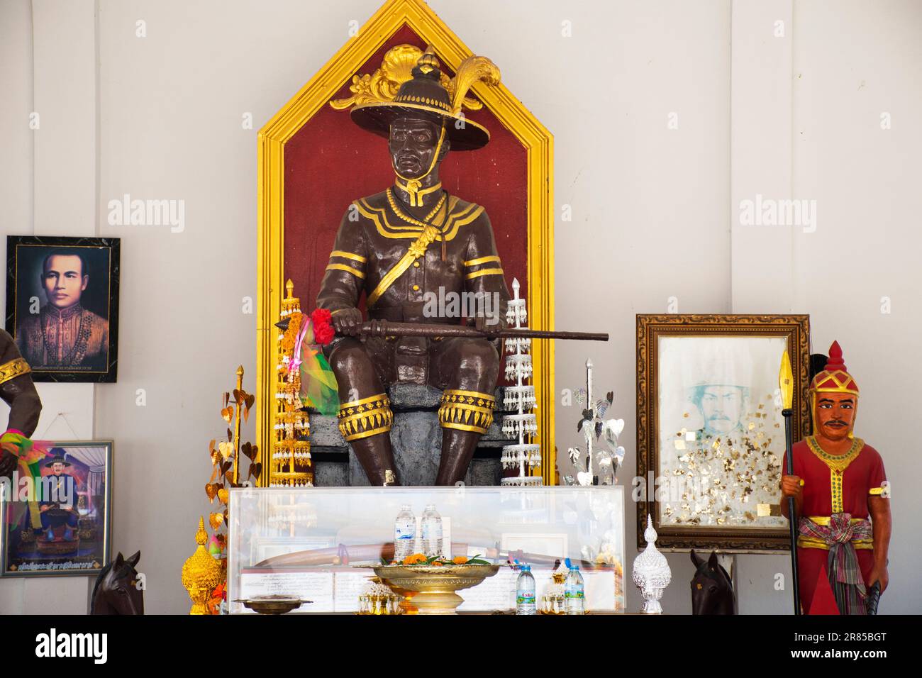 Ancient King Taksin great monument statue for thai people travelers ...
