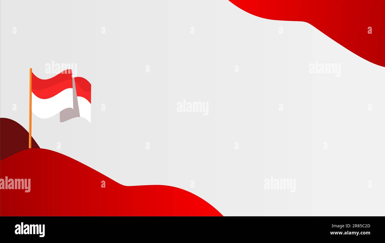 frame abstract background gradient independence day of indonesia flag ...