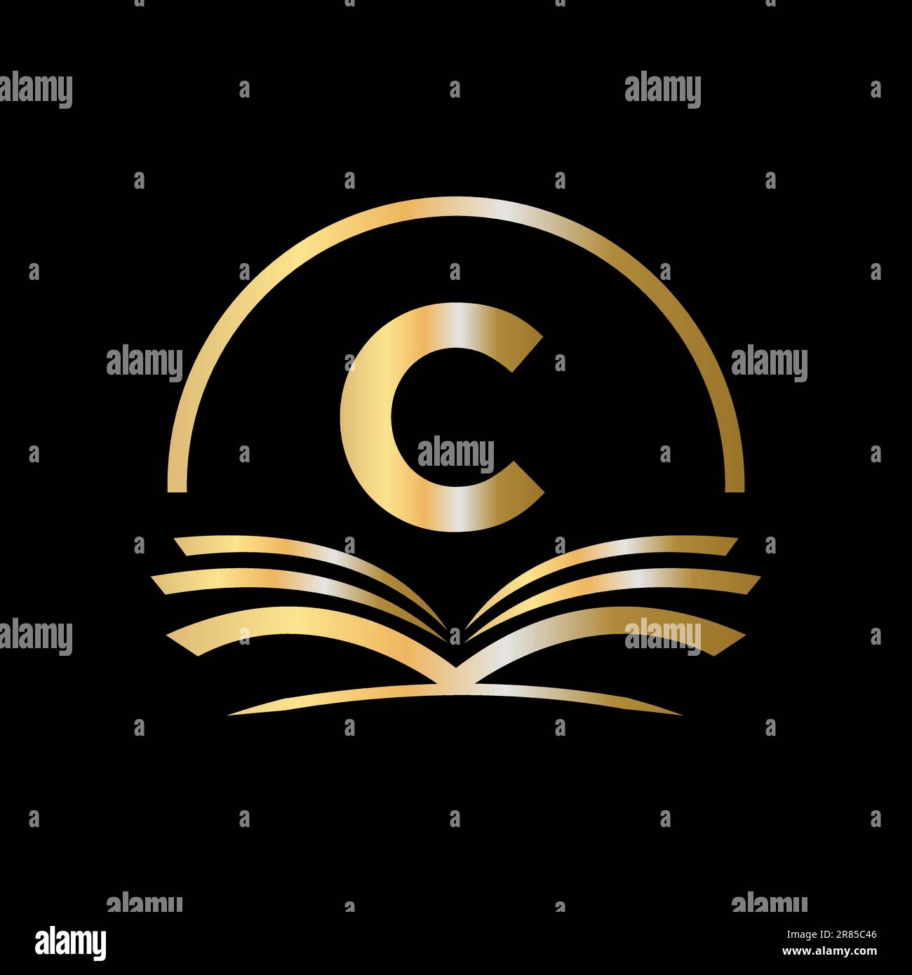 Initial Letter C Education Logo Book Concept. University, Academy ...