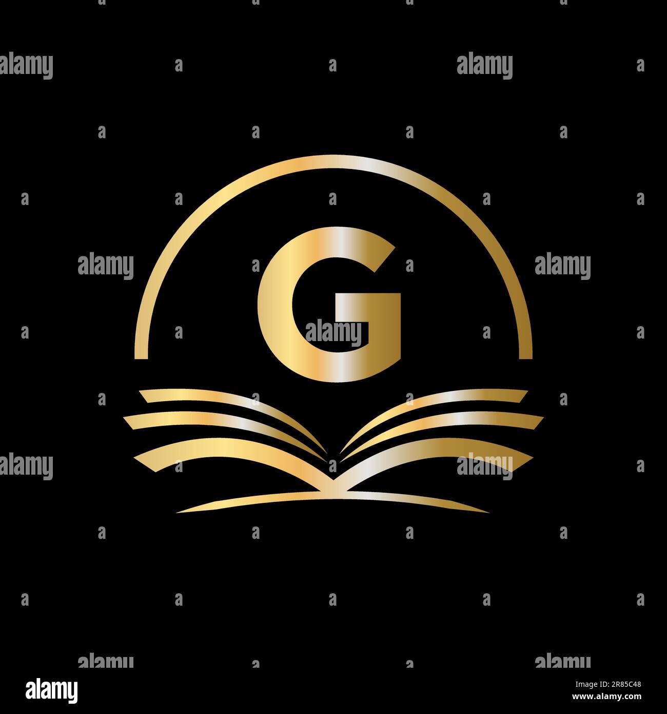 Initial Letter G Education Logo Book Concept. University, Academy ...