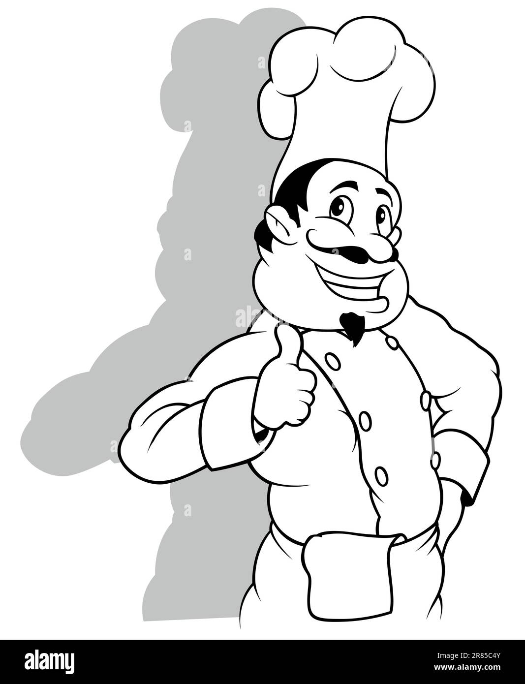 Chef showing Black and White Stock Photos & Images - Alamy