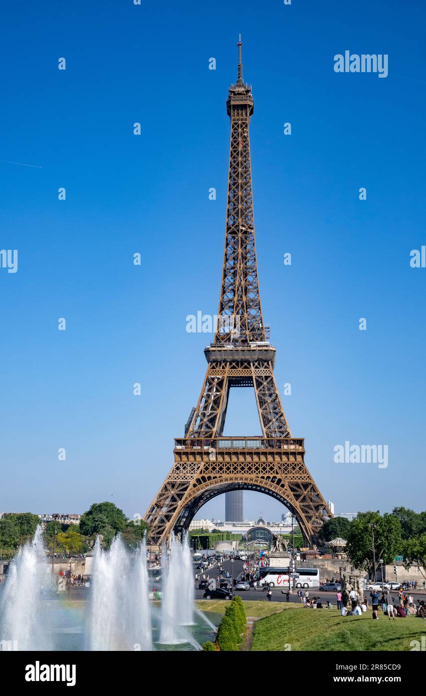 View of the Eiffel Tower from Trocadero. Paris, France Stock Photo - Alamy