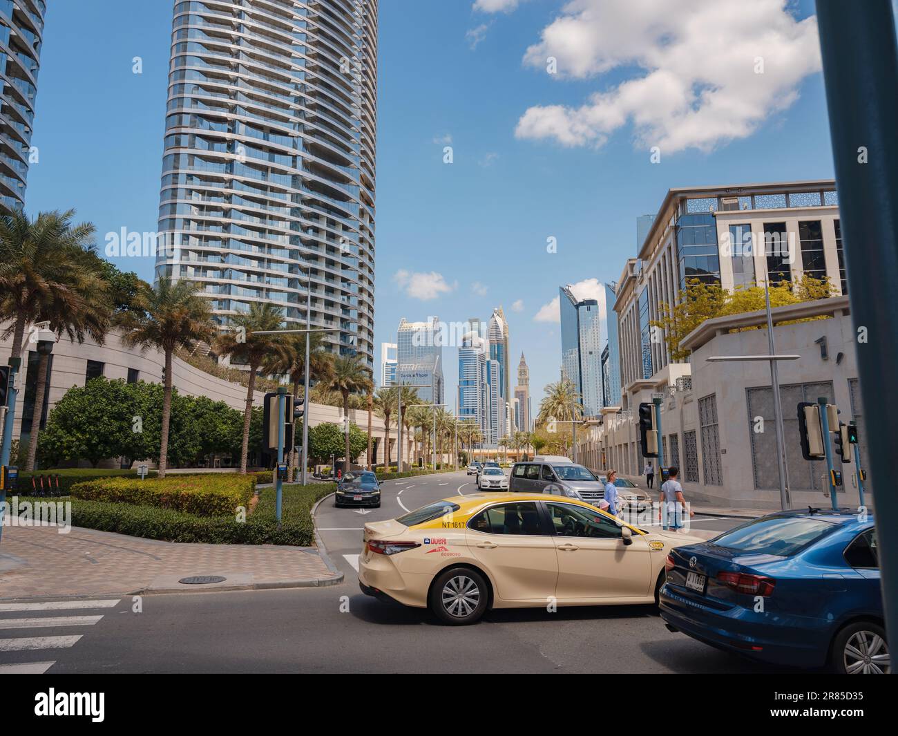23 March 2023, Dubai, UAE: Downtown Dubai is a crowded area that is ...