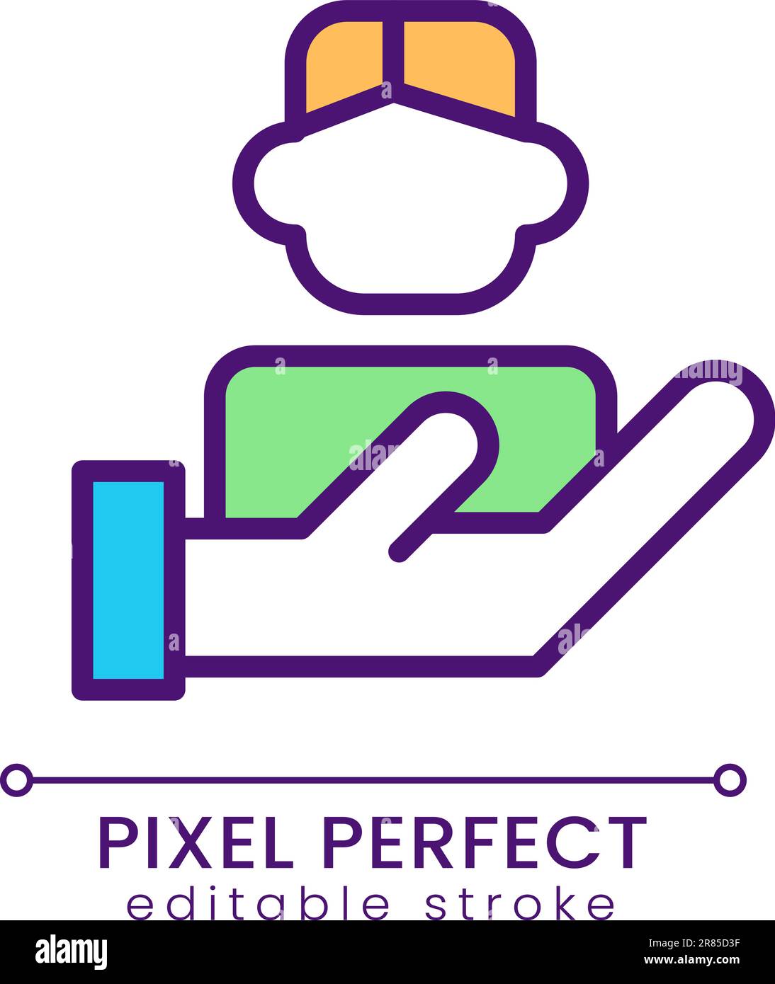 Customer care pixel perfect RGB color icon Stock Vector Image & Art - Alamy