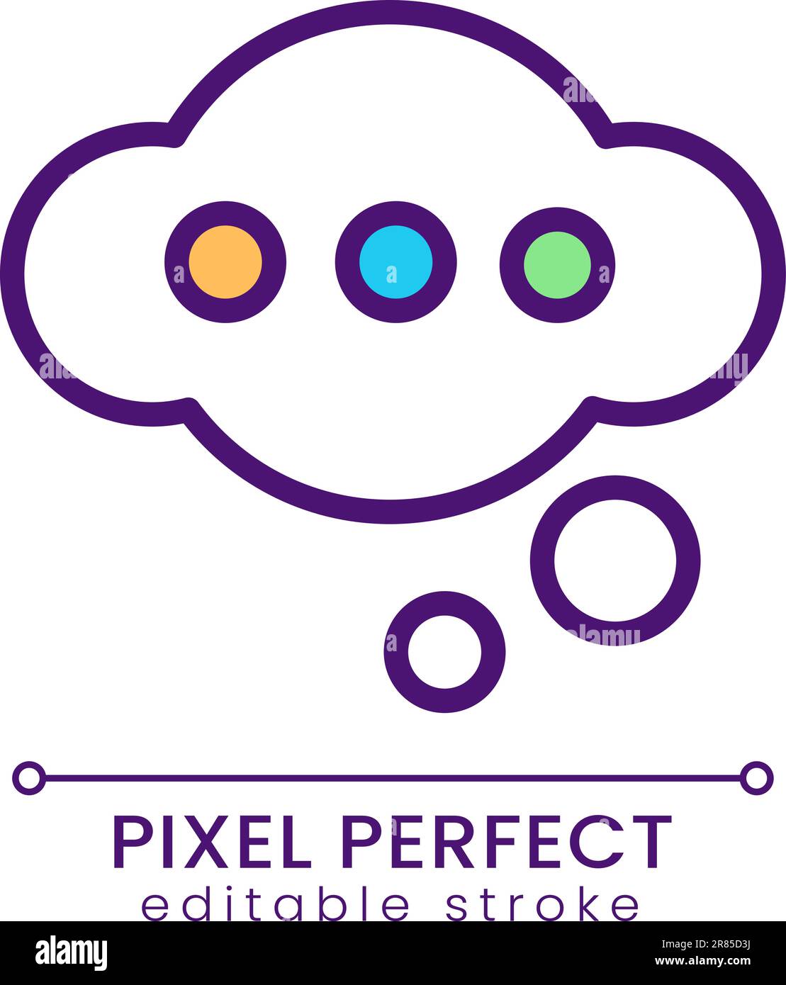 Thinking pixel perfect RGB color icon Stock Vector Image & Art - Alamy