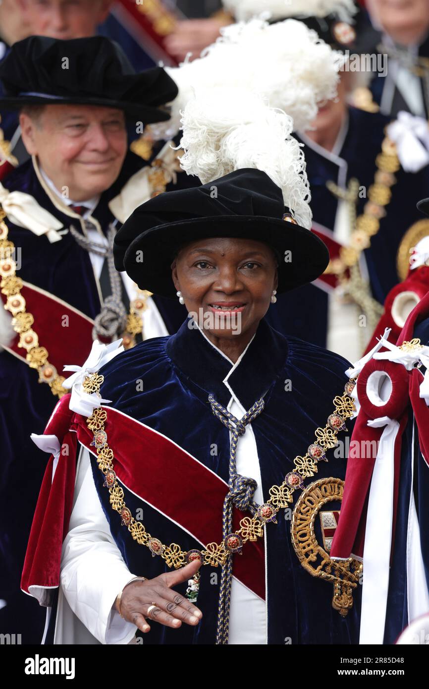 Baroness Valerie Amos arrives to attend the annual Order of the Garter ...