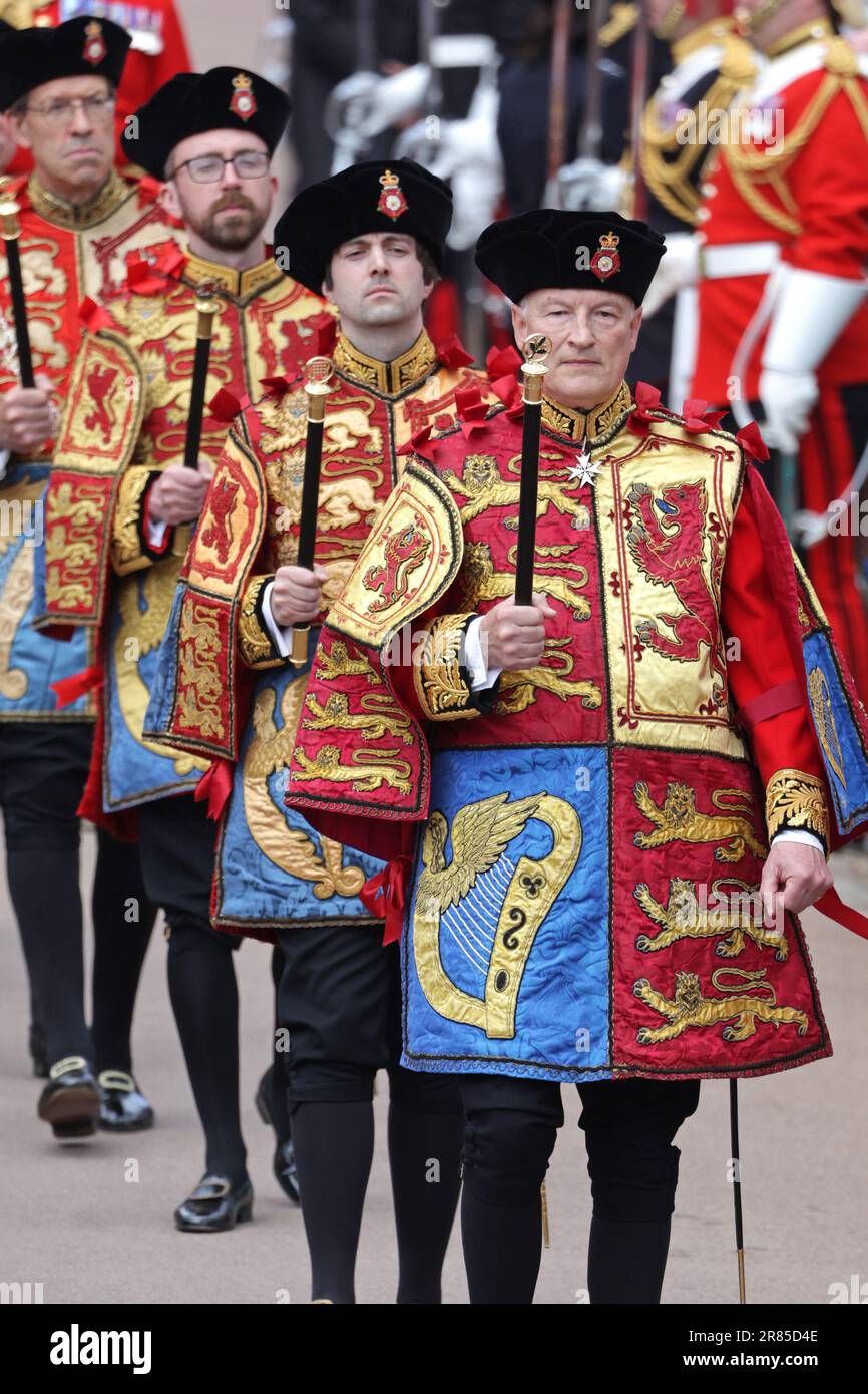Alastair Bruce of Crionaich arrives to attend the annual Order of the ...