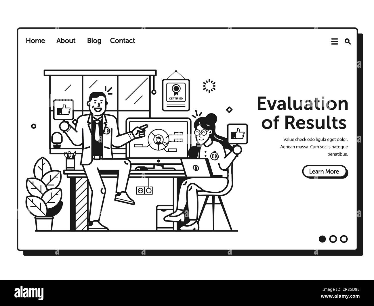 Job Application Form Web Page Landing Template Stock Vector Image & Art ...