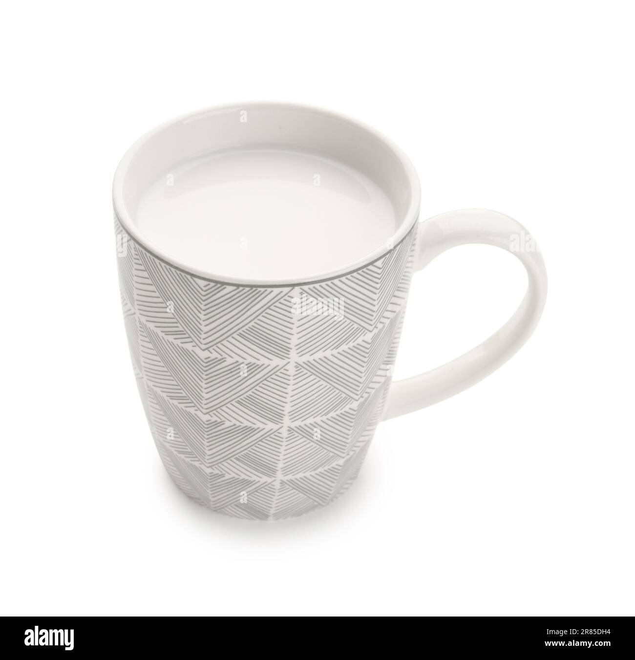 Cup of milk on white background Stock Photo - Alamy
