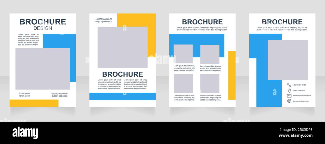 Modernism movement artworks guide blank brochure design Stock Vector ...