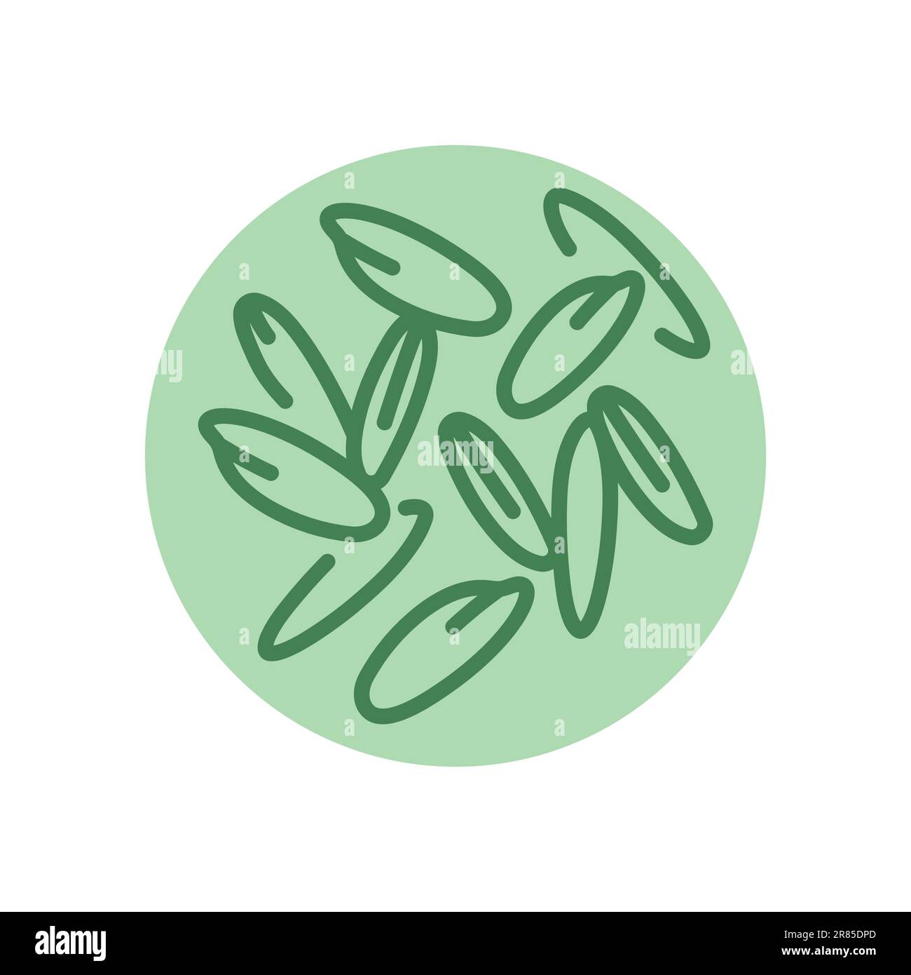 Rice black line icon. Natural organic super food. Pictogram for web ...