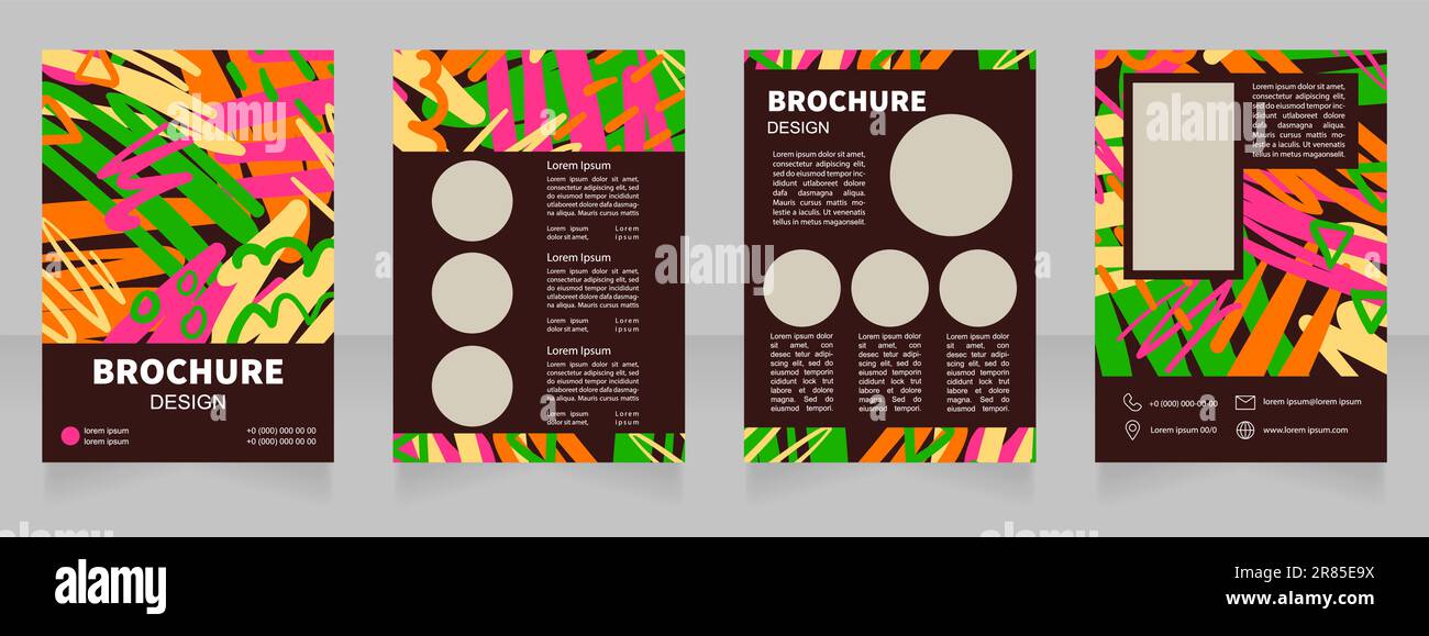 Modern literature library blank brochure design Stock Vector Image ...