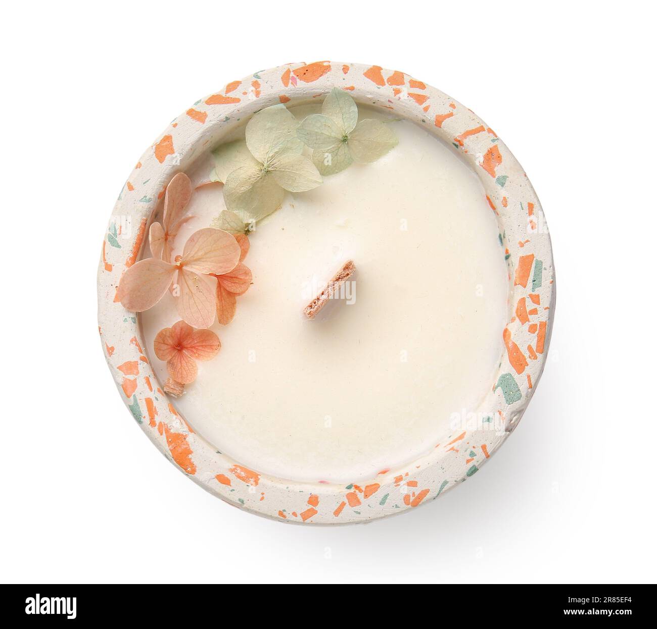 Glowing candle top view Cut Out Stock Images & Pictures - Alamy