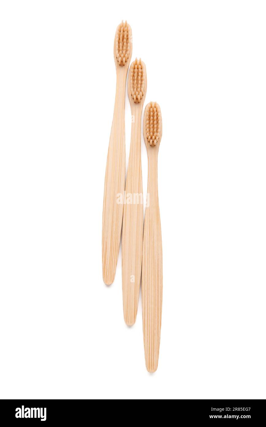 Flat lay plastic toothbrush Cut Out Stock Images & Pictures - Alamy