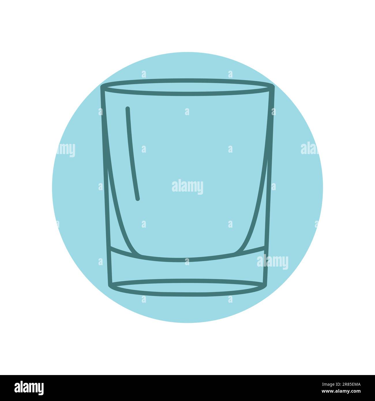 Glass for rum black line icon. Dishware. Pictogram for web page, mobile ...