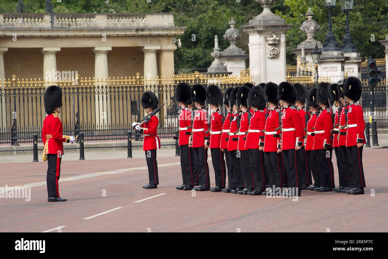 Grenadier Guards Lining The Mall Trooping The Colour Color 2023 Stock ...
