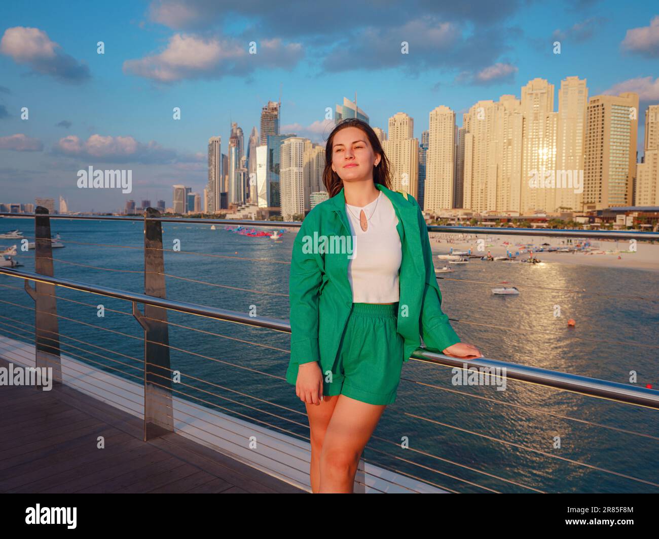 Woman arab expat happy hi-res stock photography and images - Alamy