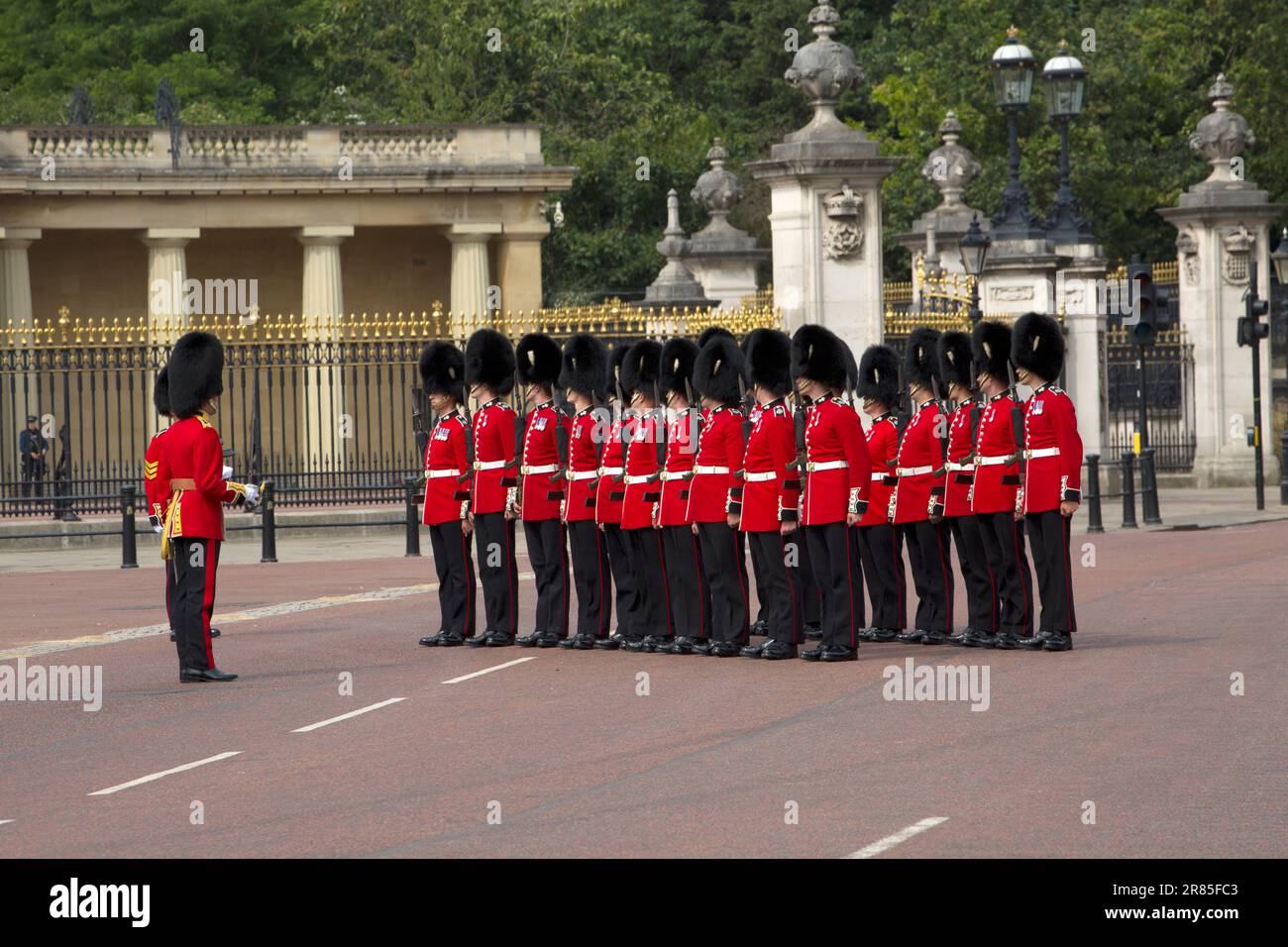 Grenadier Guards Lining The Mall Trooping The Colour Color 2023 Stock ...