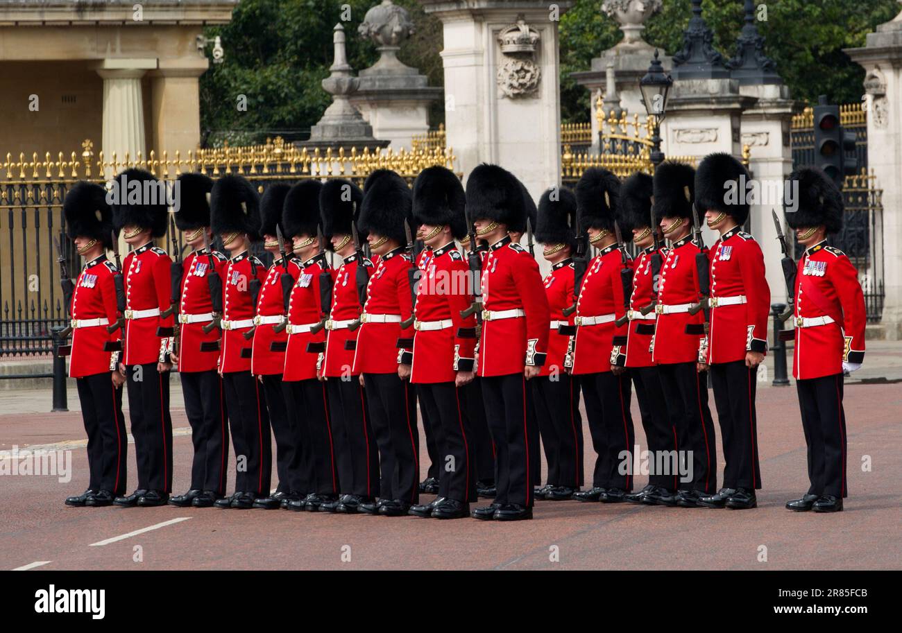 Grenadier Guards Lining The Mall Trooping The Colour Color 2023 Stock ...