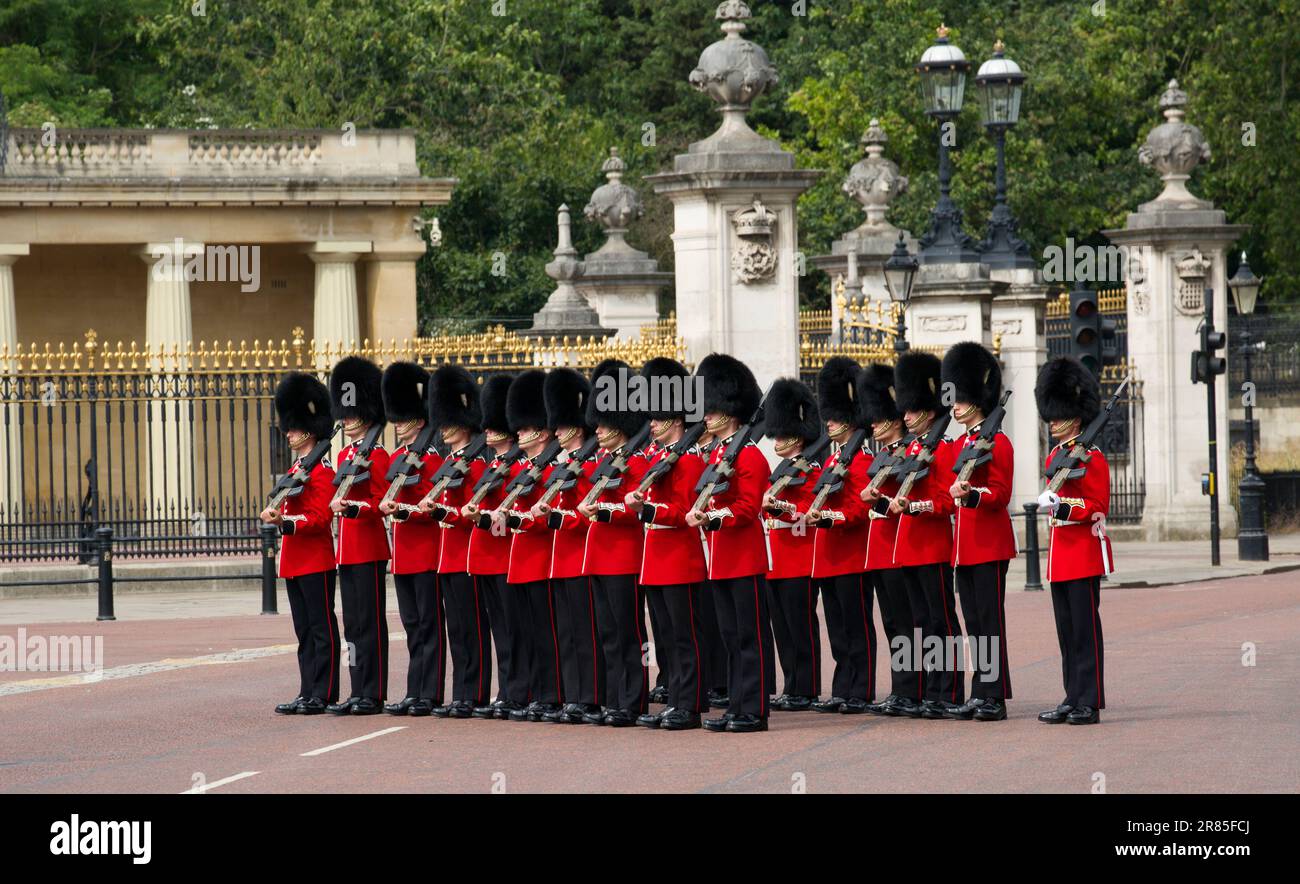 Grenadier Guards Lining The Mall Trooping The Colour Color 2023 Stock ...