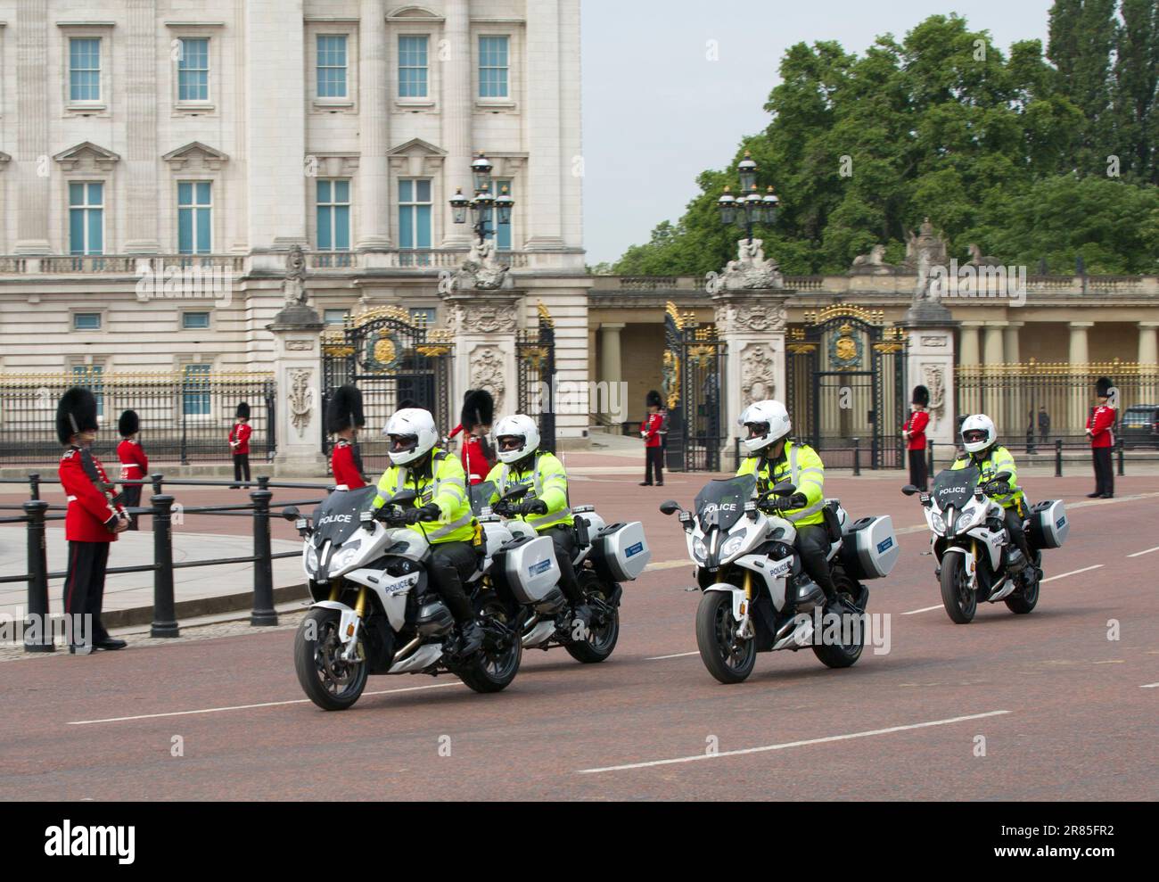 Police Motorcycle Outriders Buckingham Palace Trooping The Colour Color ...