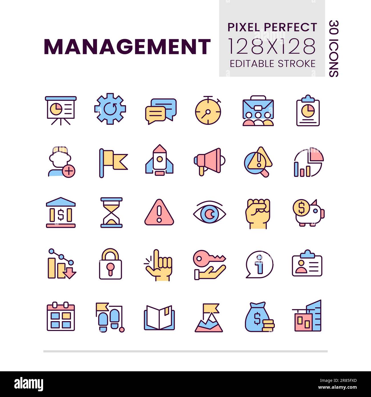 Management pixel perfect RGB color icons set Stock Vector Image & Art ... Management pixel perfect RGB color icons set Stock Vector Image & Art ...