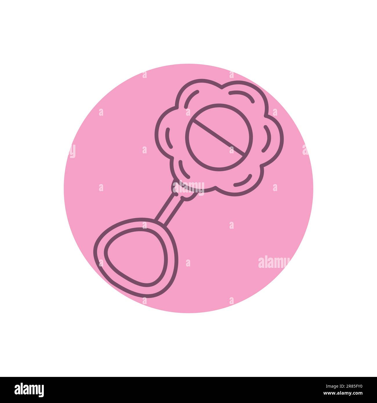Pink Baby Rattle Clip Art