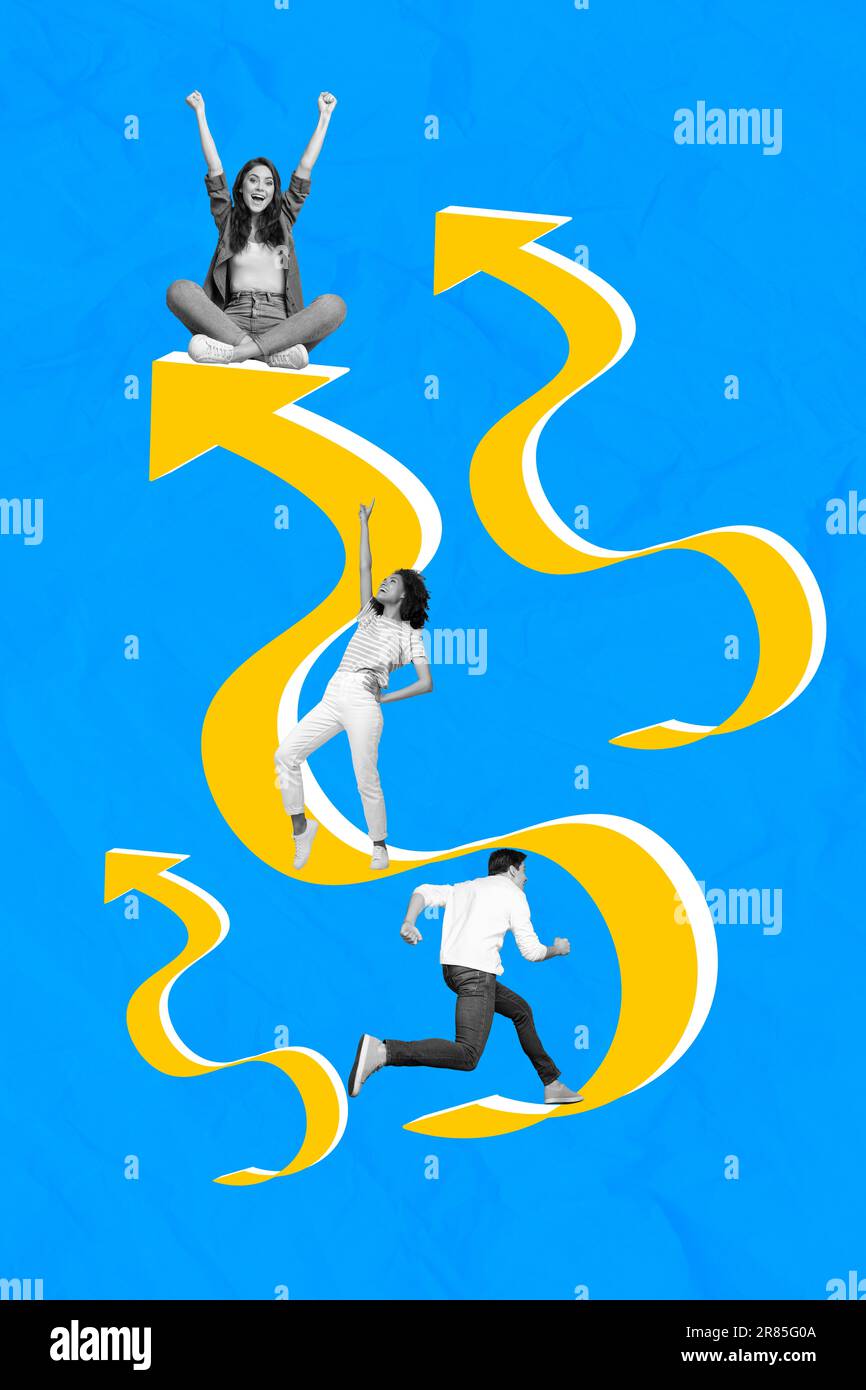 Collage vertical template way up direction progress ambitions ...