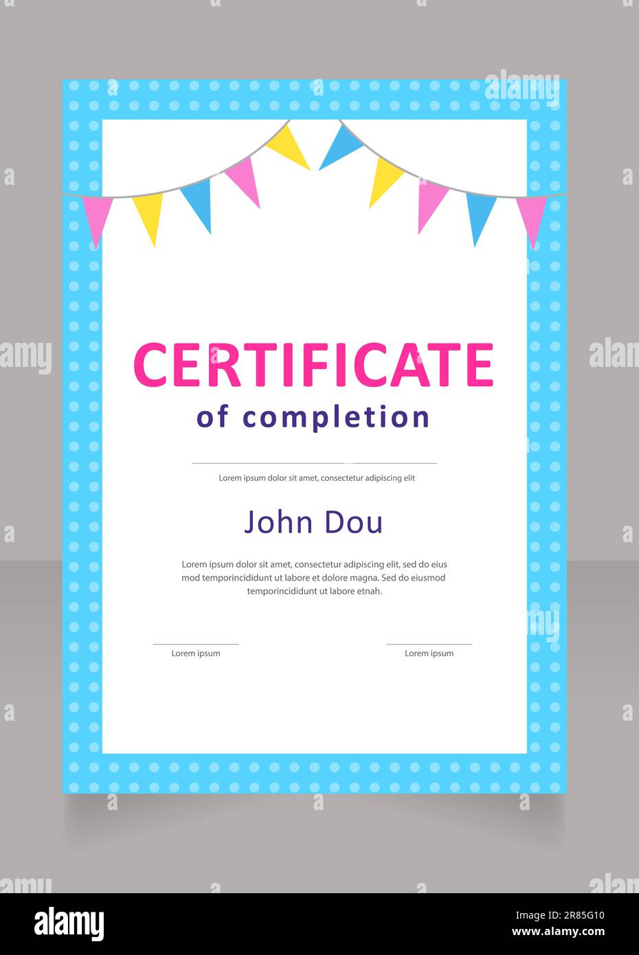 Entertainment program participant certificate design template Stock ...