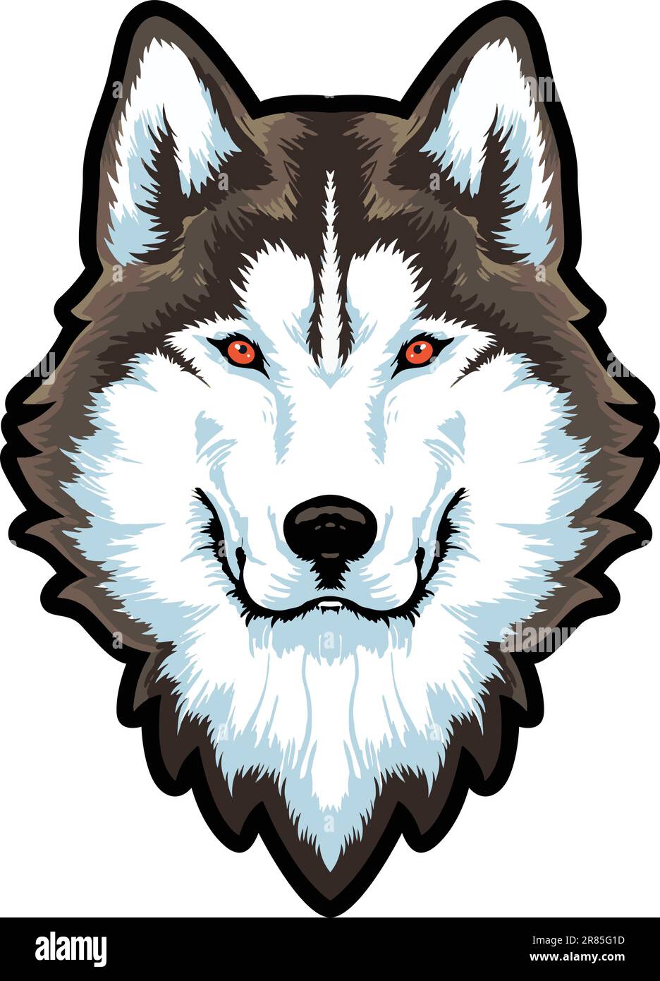 Wolf Face Illustration. Wild. Face. Vector Stock Vector Image & Art - Alamy