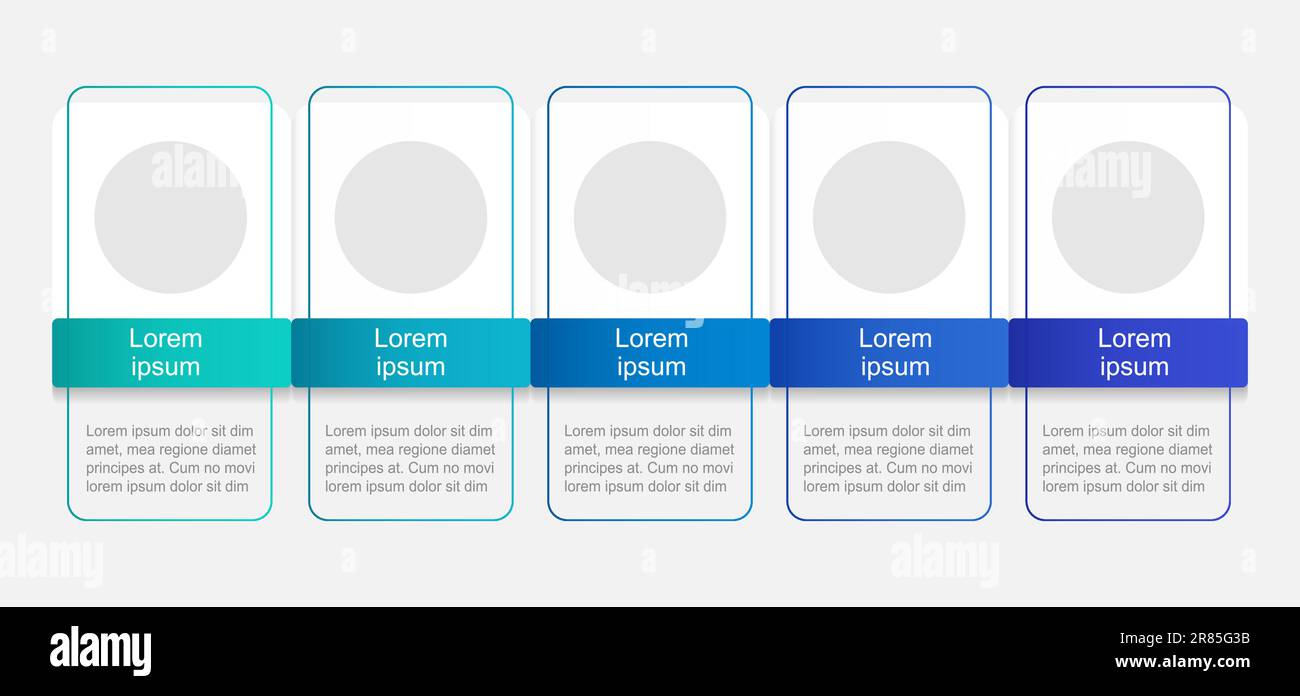 Horizontal gradient infographic chart design template Stock Vector ...