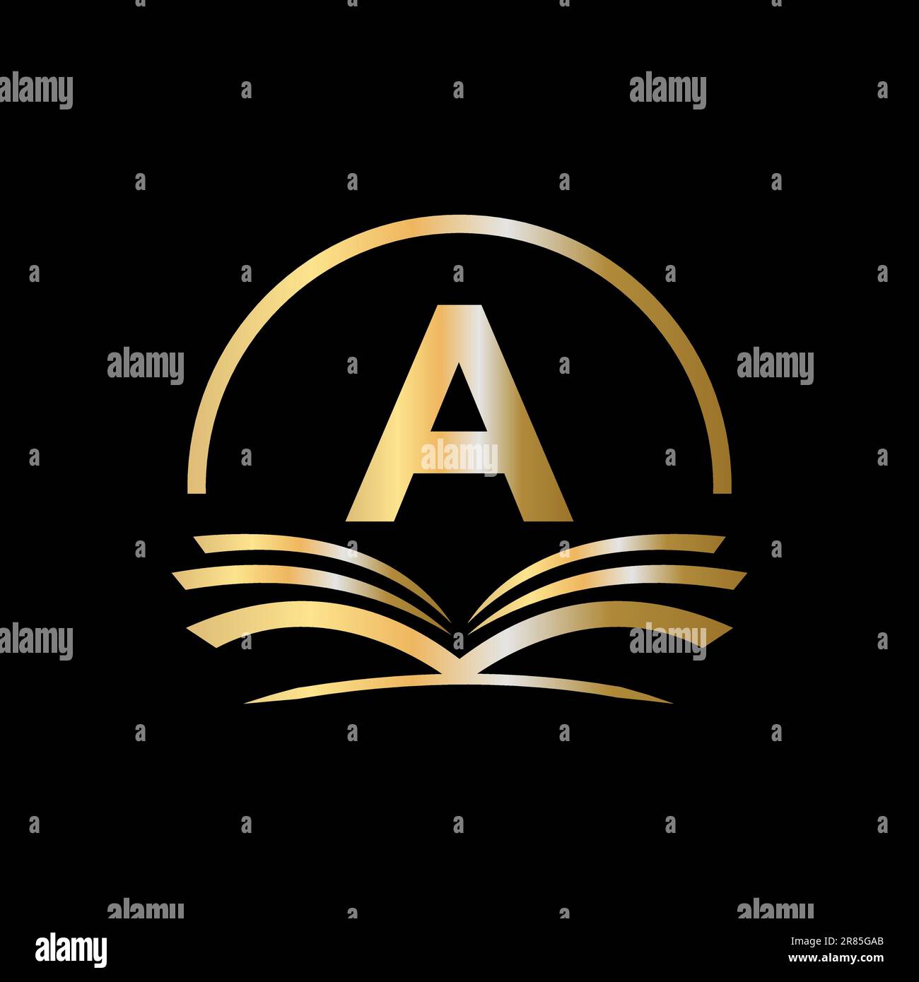 Initial Letter A Education Logo Book Concept. University, Academy ...