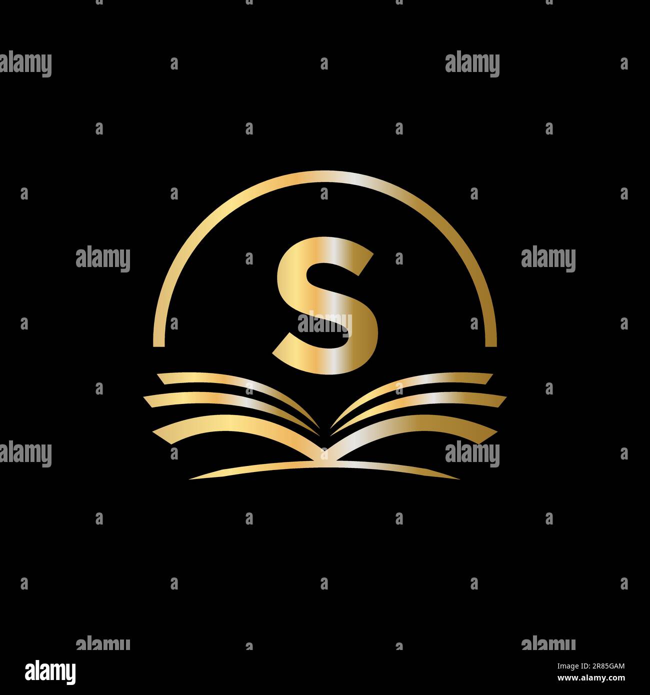 Initial Letter S Education Logo Book Concept. University, Academy ...