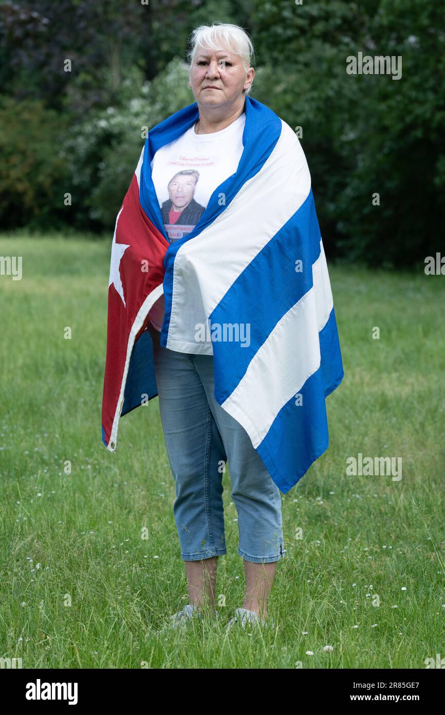Dresden, Germany. 11th June, 2023. Silke Frometa Compte, wife of ...