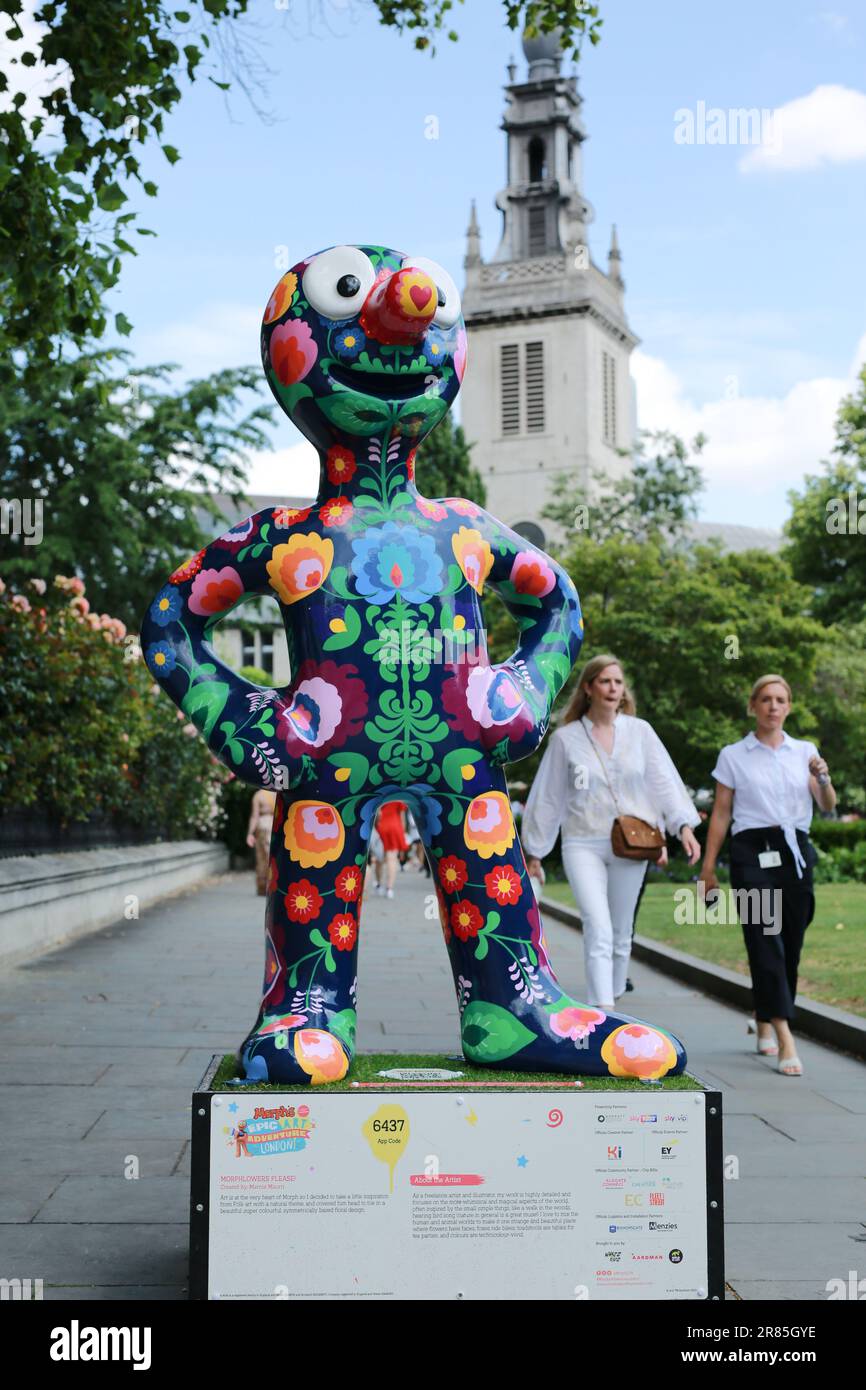 London, UK. 19 June 2023. The children’s television character Morph is ...