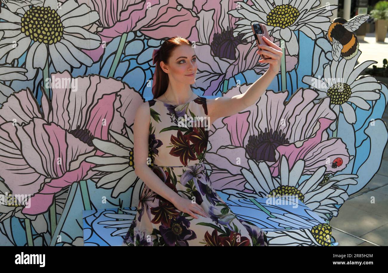 London, UK. Saskia sits on the Baker & Borowski (Lee Baker and ...