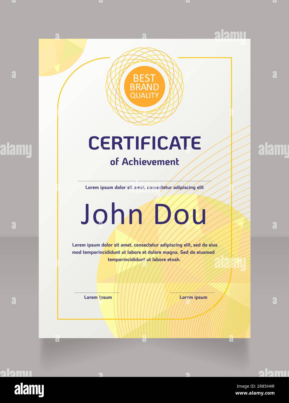 Professional achievement certificate design template Stock Vector Image ...