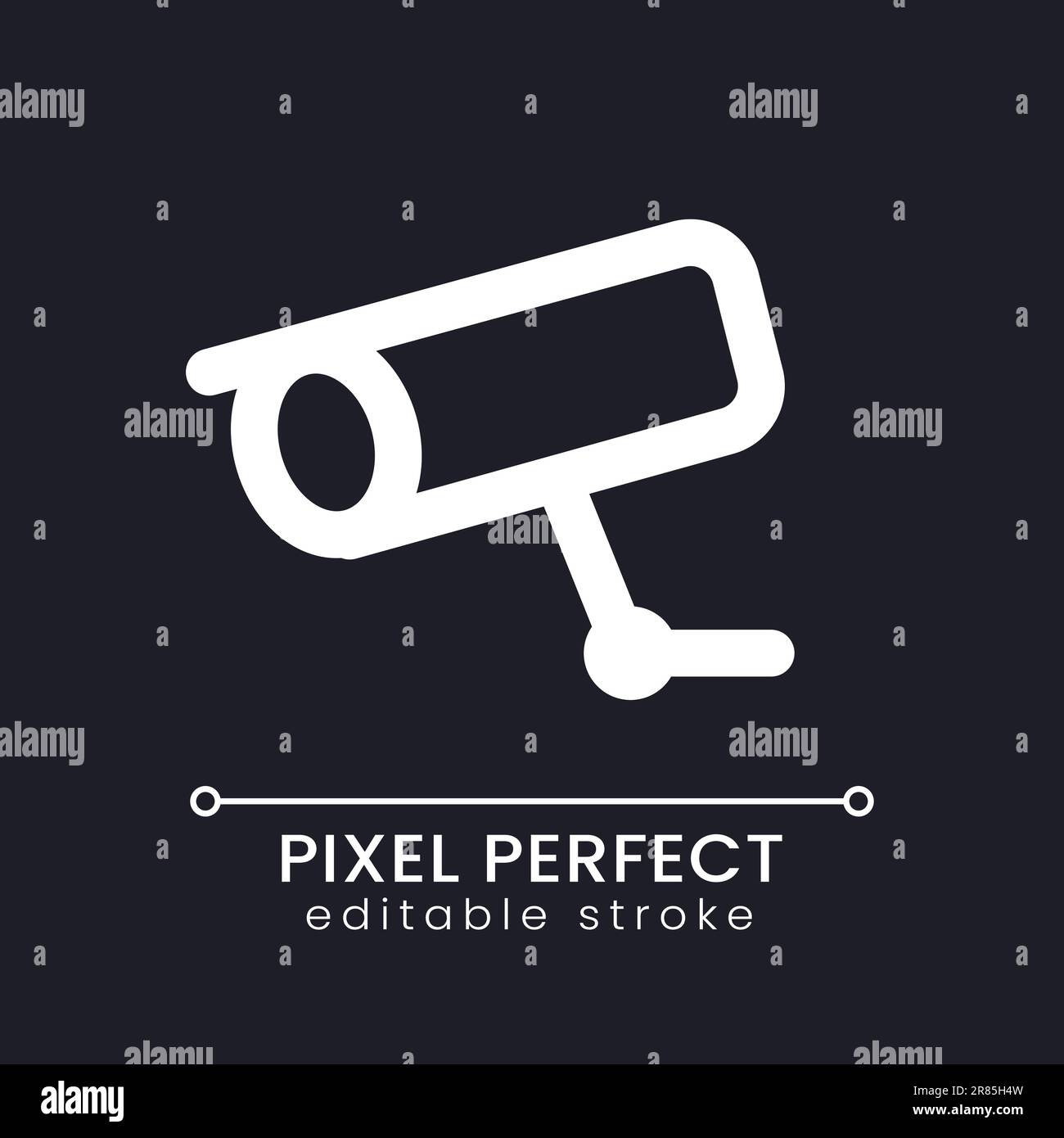 Surveillance pixel perfect white linear ui icon for dark theme Stock ...