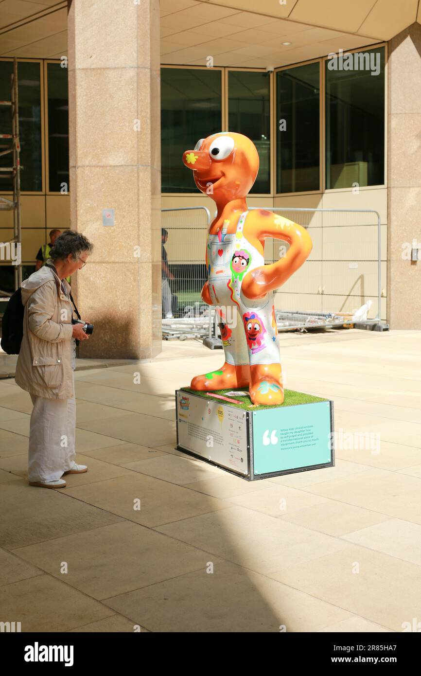 London, UK. 19 June 2023. The children’s television character Morph is ...