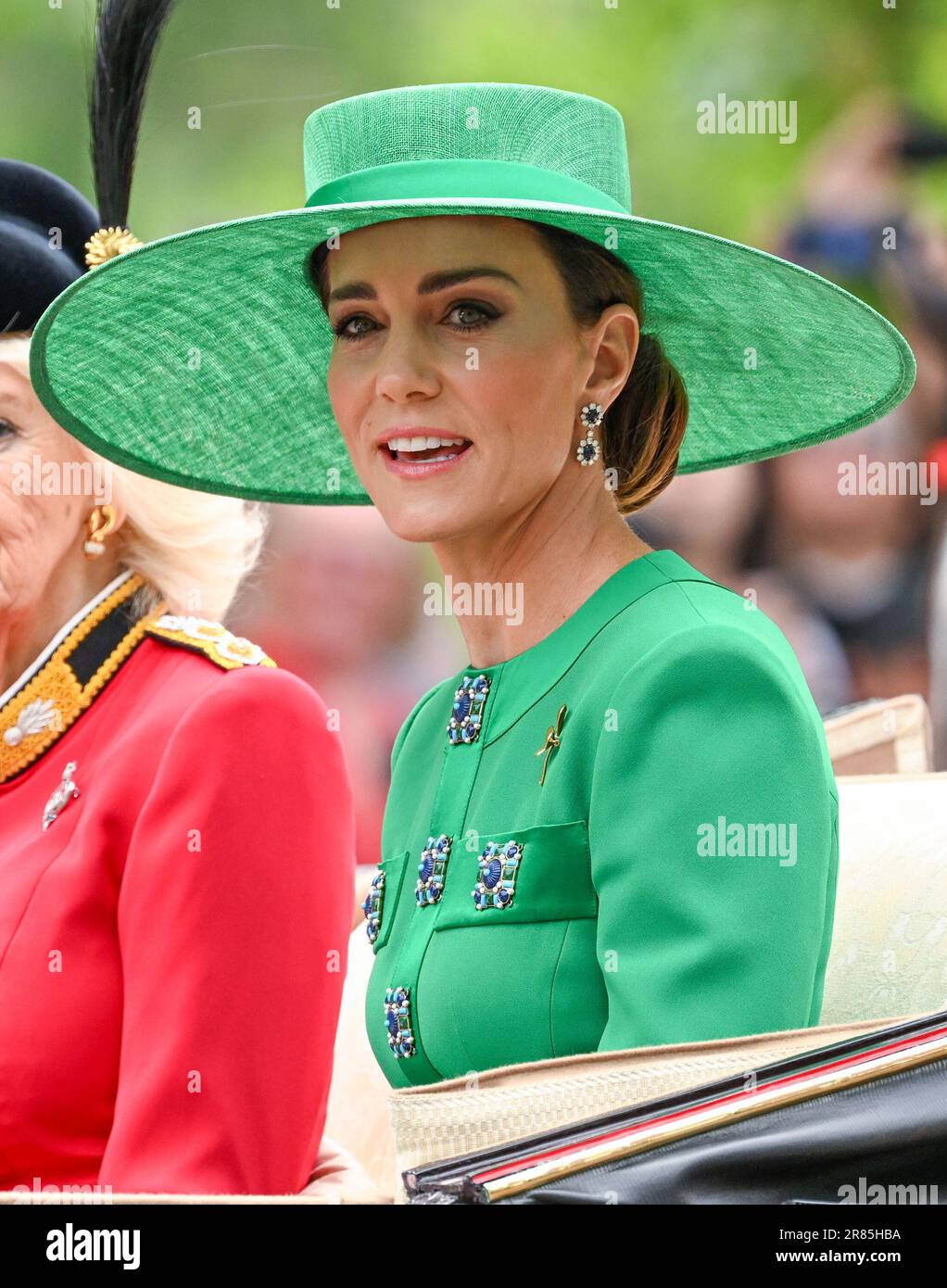 London, UK. June 17th, 2023. The Princess of Wales travels along The ...