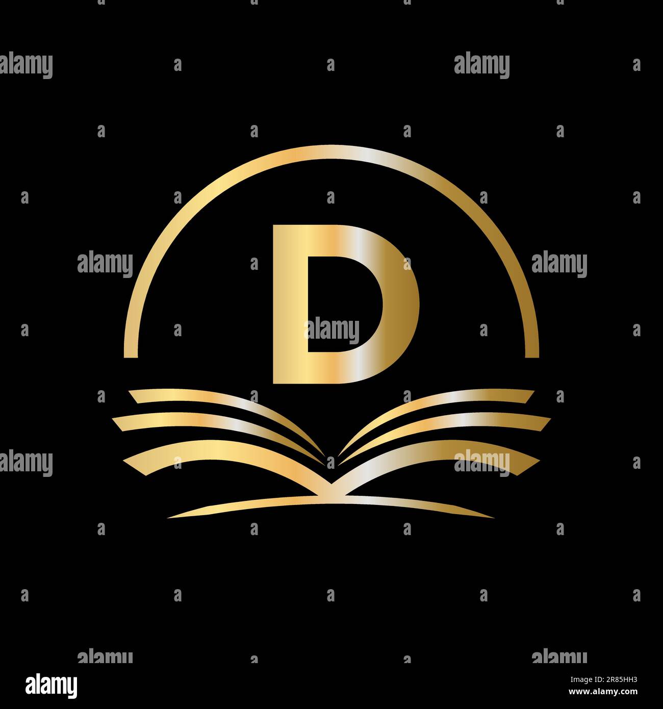 Initial Letter D Education Logo Book Concept. University, Academy ...