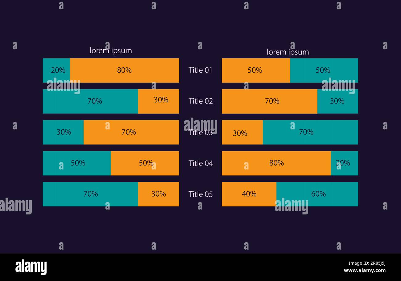 Mirror rectangular infographic chart design template for dark theme Stock Vector Image & Art - Alamy